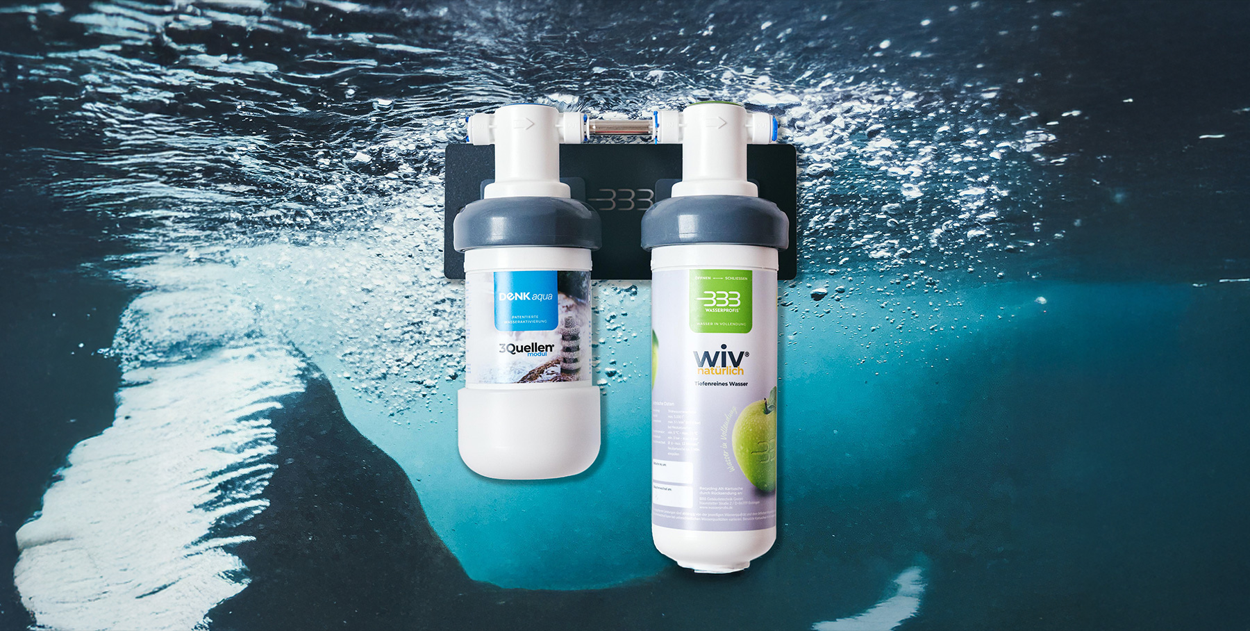 Set Modell S + Trinkwasserfilter - Denk Aqua - 3Quellen Wasseraktivierung